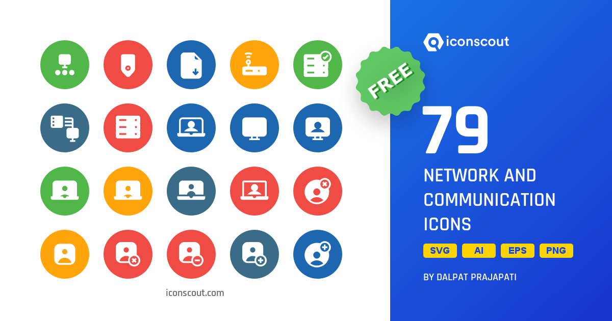 Free Network And Communication Icon Pack - 79 Free Download Network ...