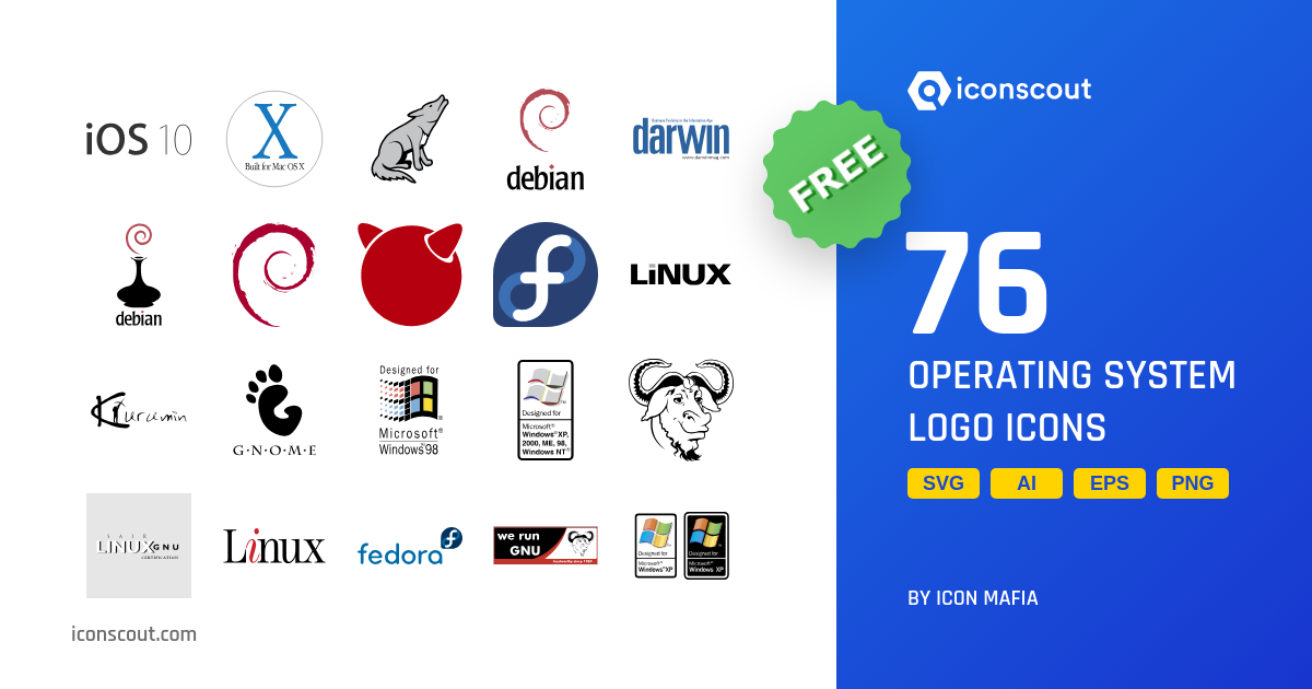 Free Operating System Logo Logo Icon Pack - 76 Free Download Logos Logo 