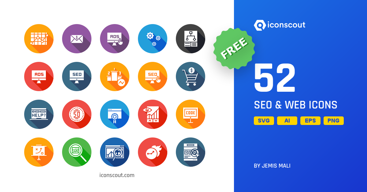 Free SEO & WEB Icon Pack - 52 Free Download Seo & Web Icons | IconScout