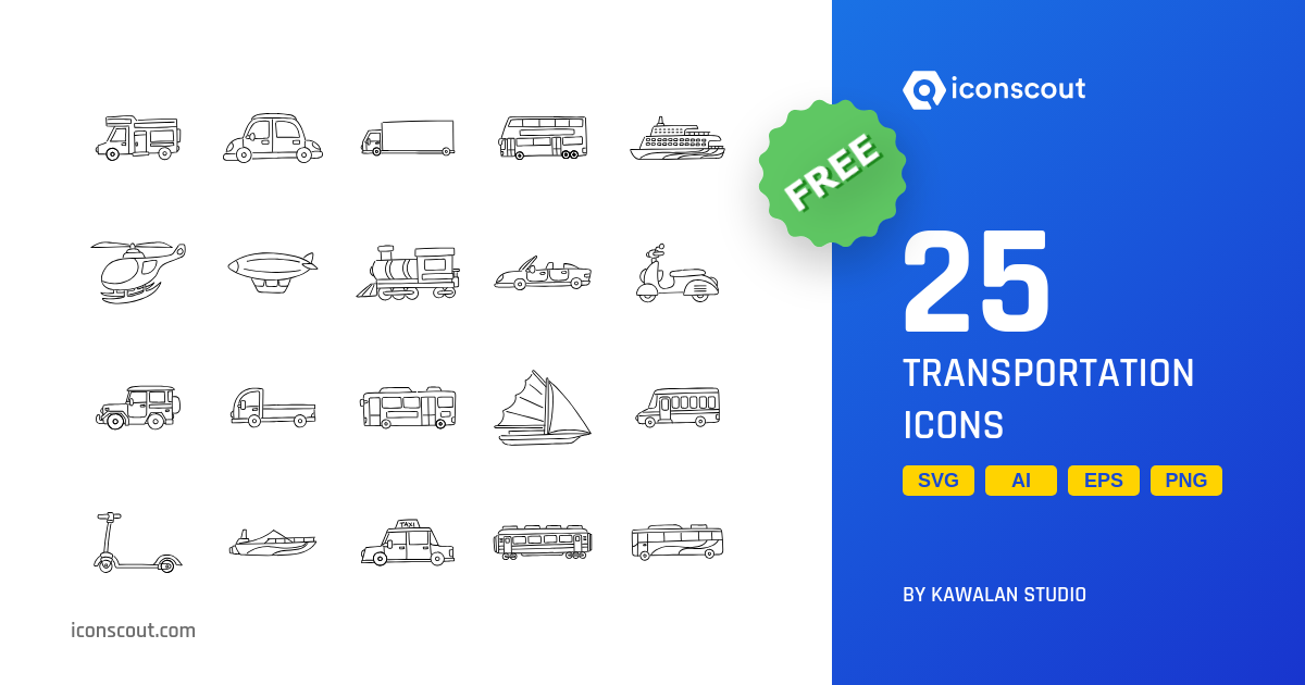 Free Transportation Icon Pack - 25 Free Download Vehicle Icons | IconScout