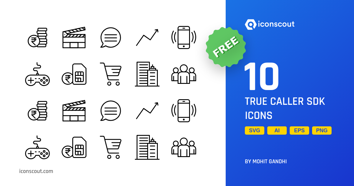 Free True Caller Sdk Icon Pack - 10 Line User Interface Icons | SVG ...