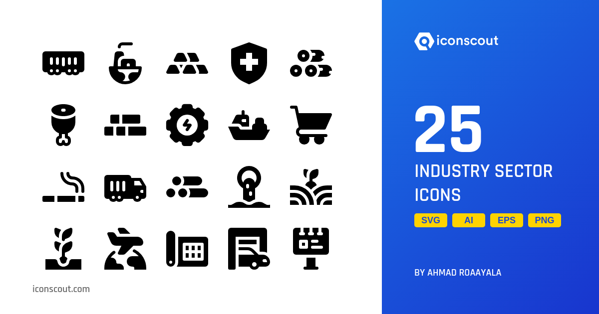 Download Industry Sector Icon pack Available in SVG, PNG & Icon Fonts
