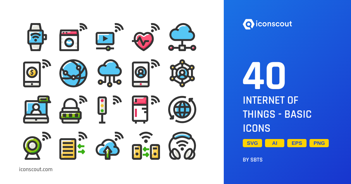 Internet Of Things - Basic Icon Pack - 40 Free Download Science ...