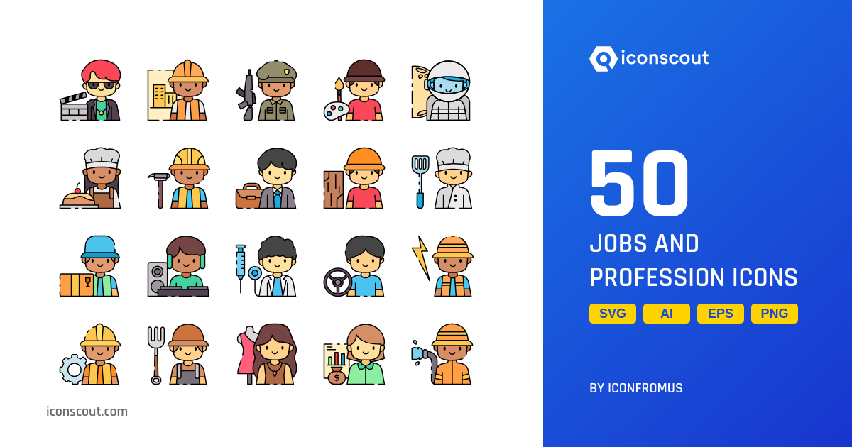 Jobs And Profession Icon Pack - 50 Free Download People Icons | IconScout