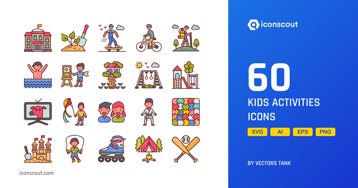 Kids Activities Icon Pack - 60 Free Download Sports & Games Icons ...