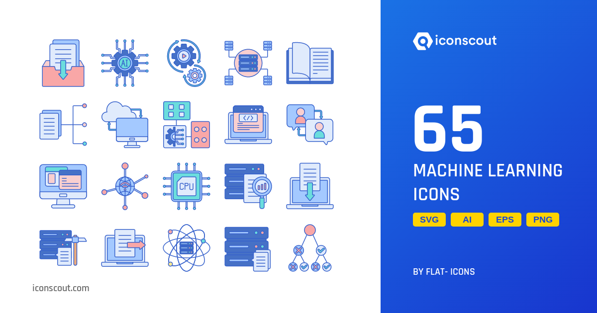 Machine Learning Icon Pack - 65 Free Download Science & Technology ...