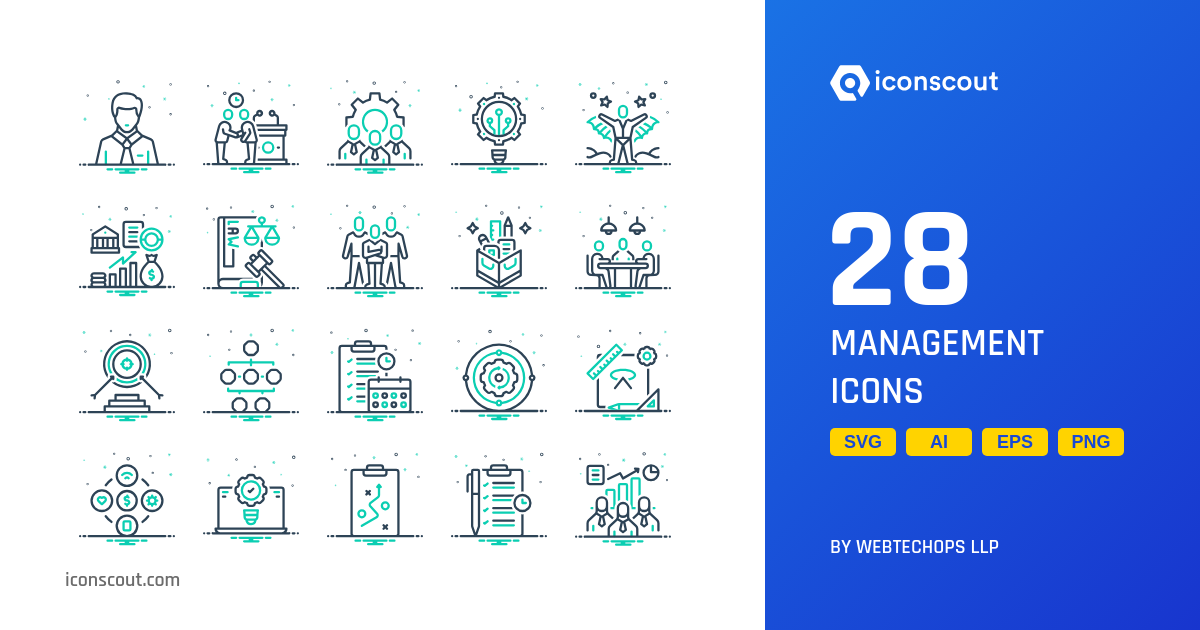 Download Management Icon pack Available in SVG, PNG & Icon Fonts