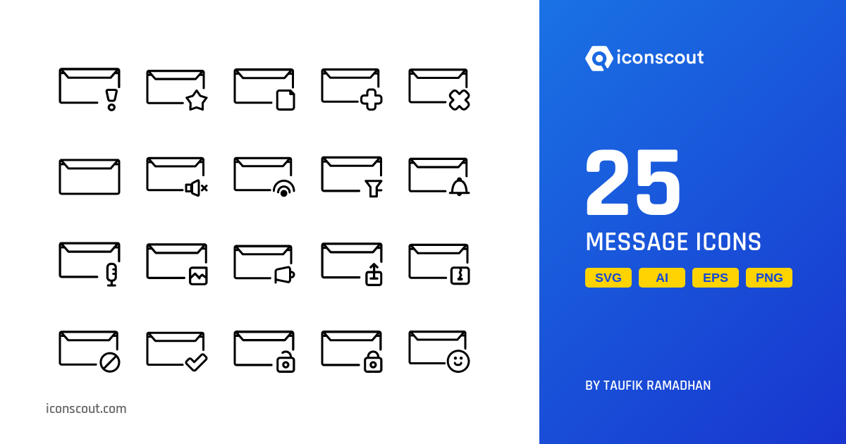 Download Message Icon pack Available in SVG, PNG & Icon fonts