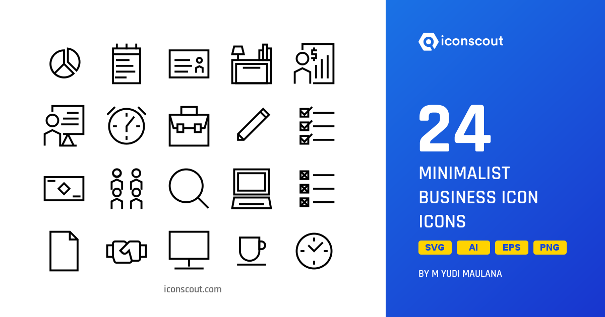 Minimalist Business Icon Icon Pack - 24 Free Download Business Icons ...