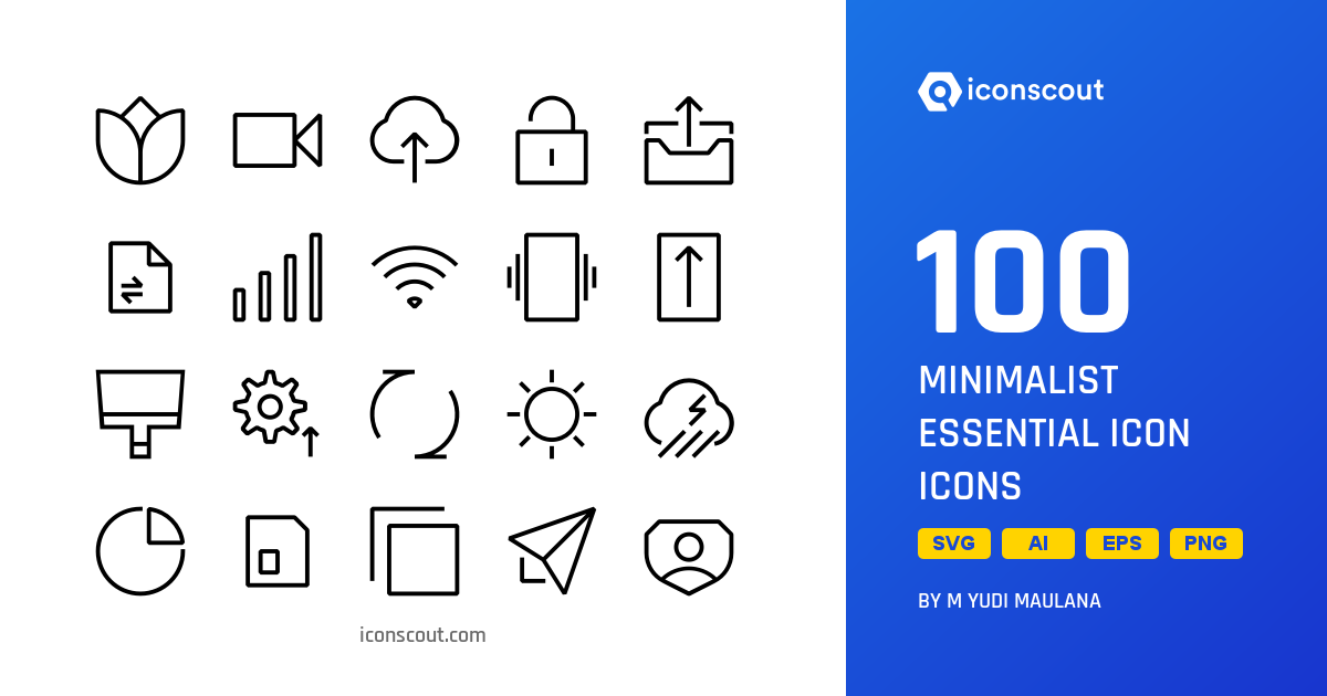 Minimalist Essential Icon Icon Pack - 100 Free Download User Interface ...