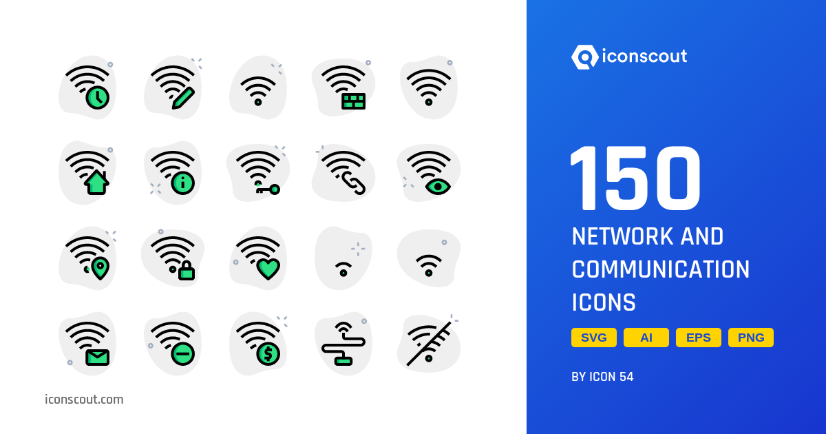 Network And Communication Icon Pack - 150 Free Download Network ...