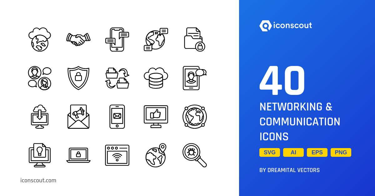 Networking & Communication Icon Pack - 40 Free Download Network & Communication Icons | IconScout