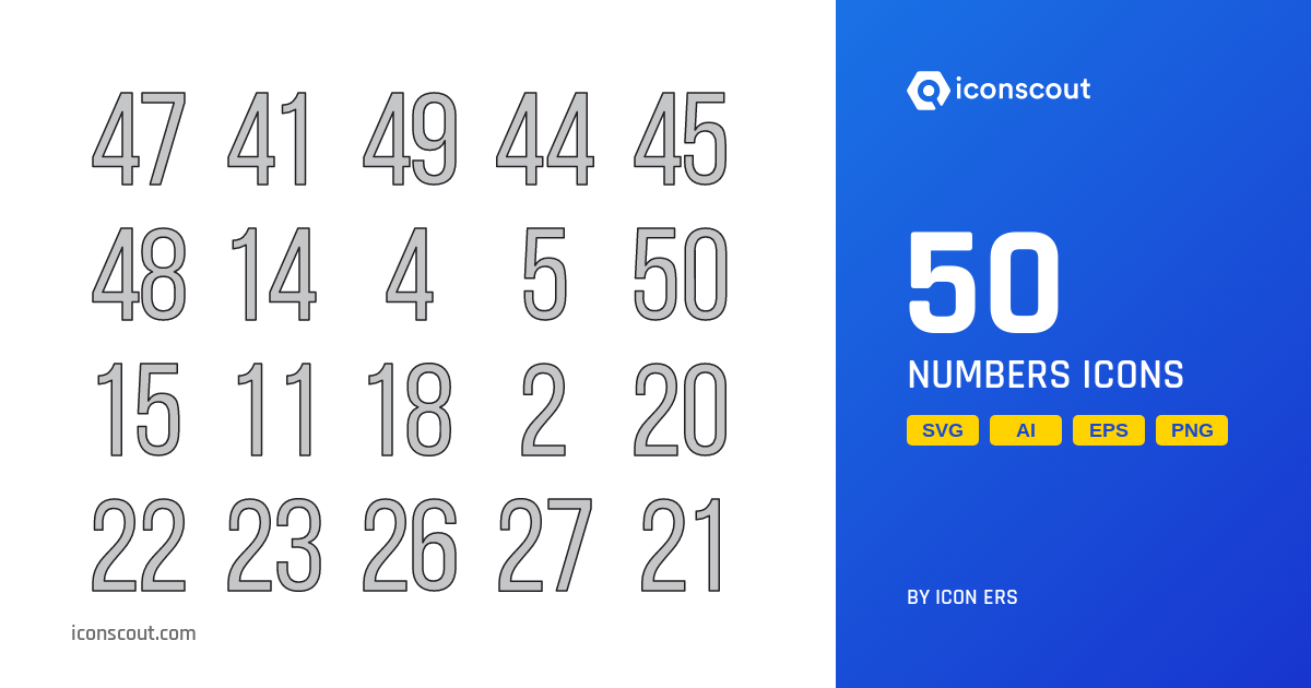 Numbers Icon Pack - 50 Free Download Sign & Symbols Icons | IconScout