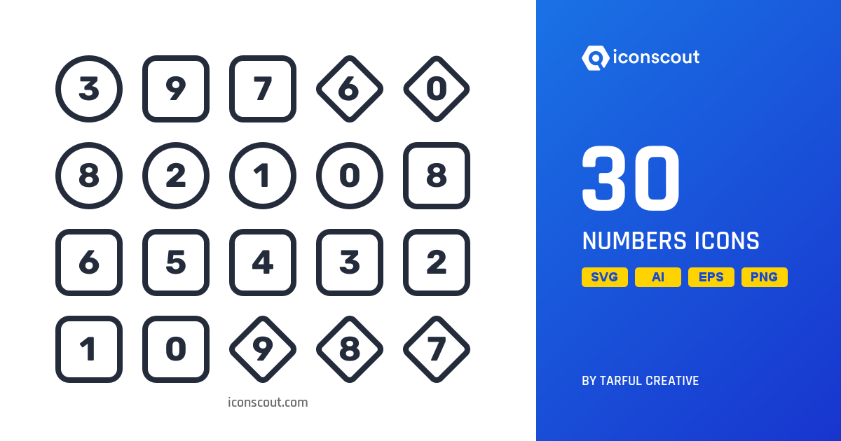 Numbers Icon Pack - 30 Free Download Sign & Symbols Icons | IconScout