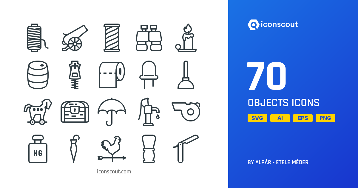 Objects Icon Pack - 70 Free Download Miscellaneous Icons | IconScout