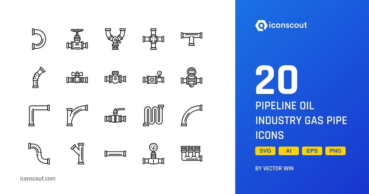 Download Pipeline Oil Industry Gas Pipe Icon pack Available in SVG, PNG ...