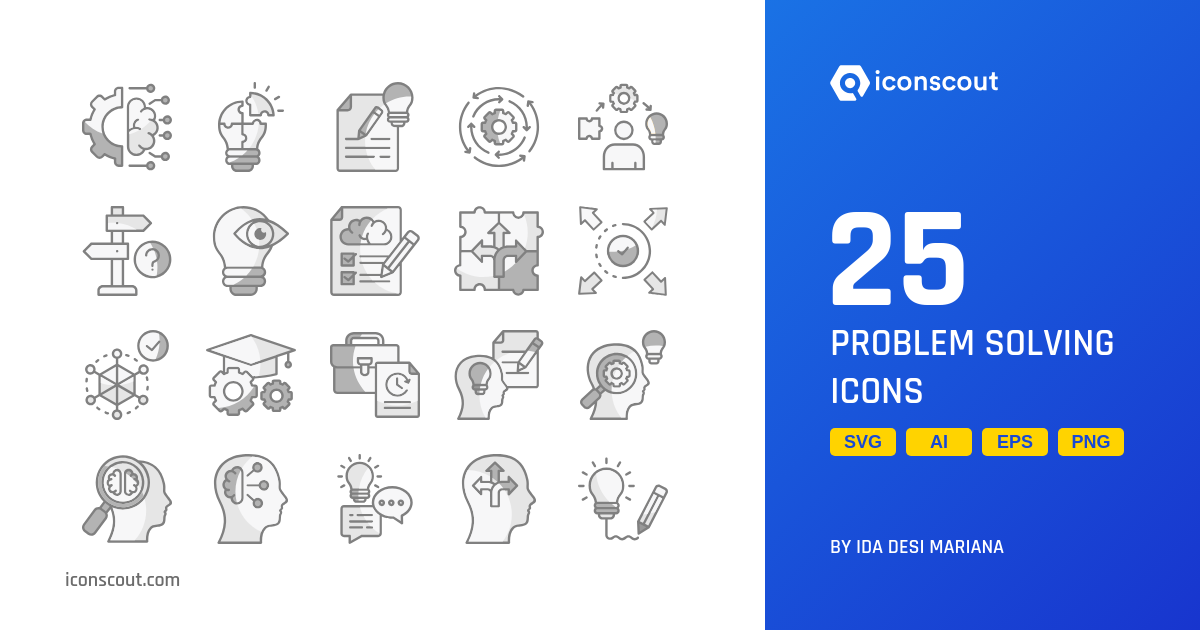 Obtén el paquete de Resolución De Problemas Icon con 25 recursos gratis ...