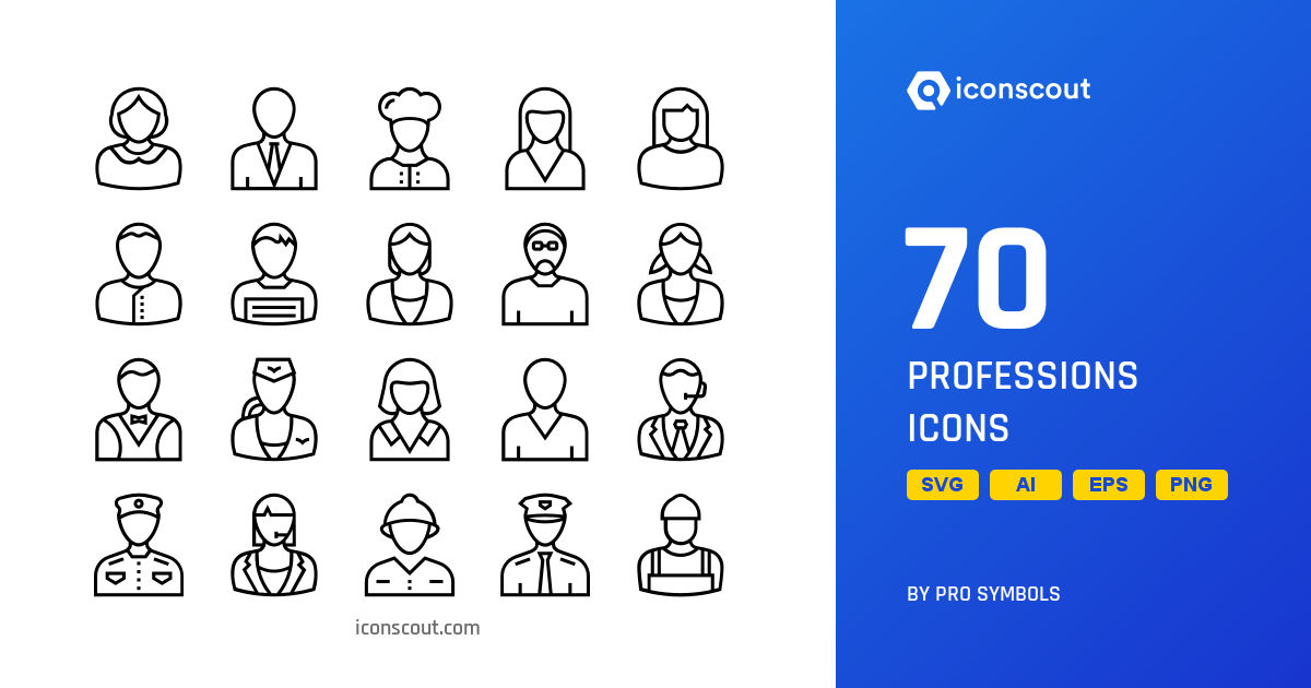 Professions Icon Pack - 70 Free Download People Icons | IconScout
