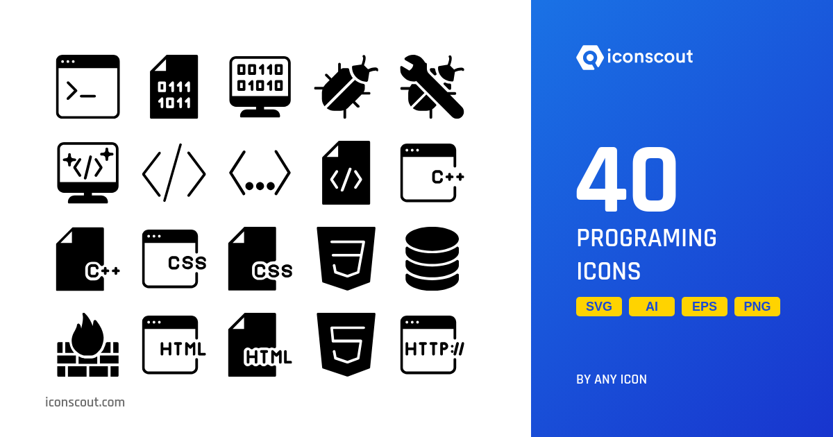 Programing Icon Pack - 40 Free Download Science & Technology Icons ...