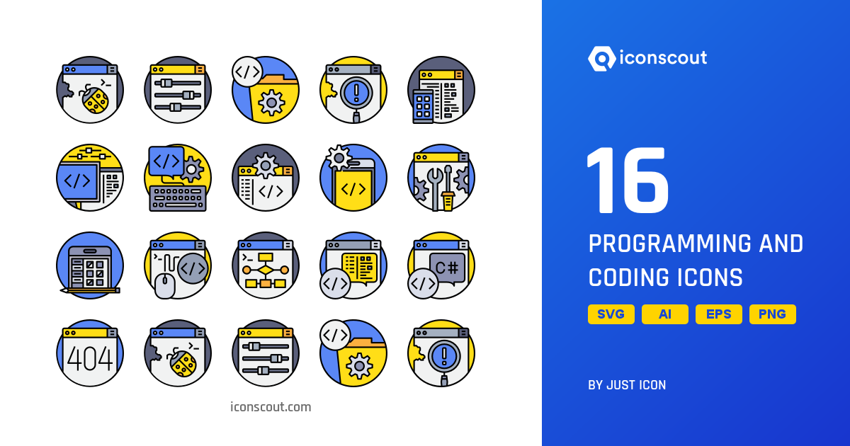 Programming And Coding Icon Pack - 16 Free Download Design ...