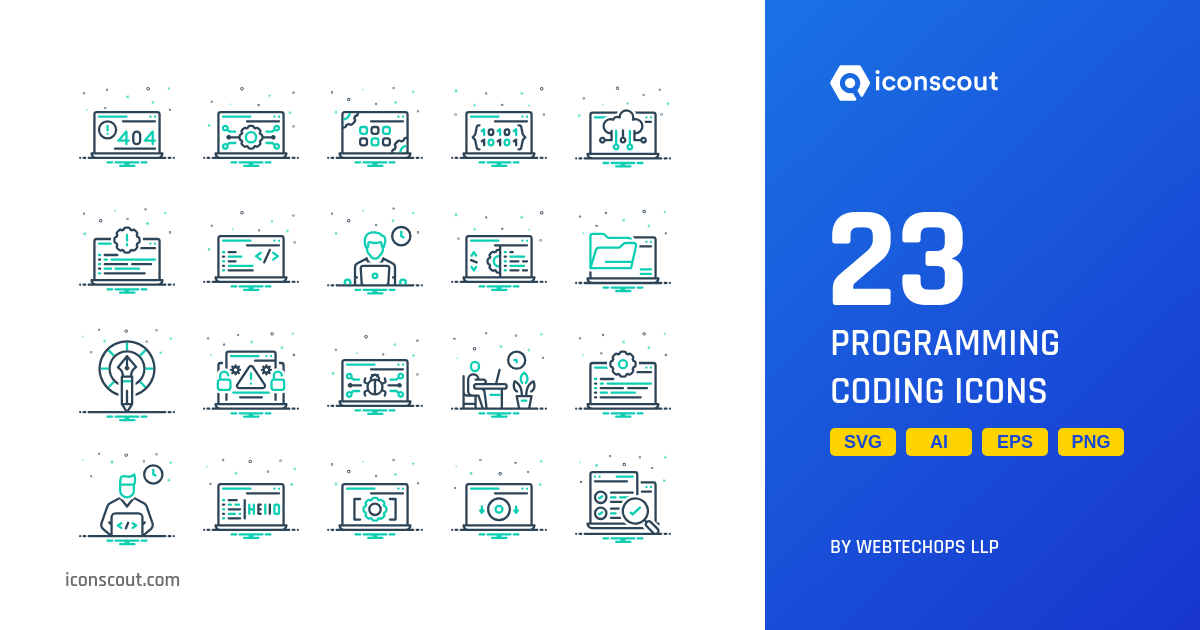 Programming Coding Icon Pack - 23 Free Download Miscellaneous Icons ...