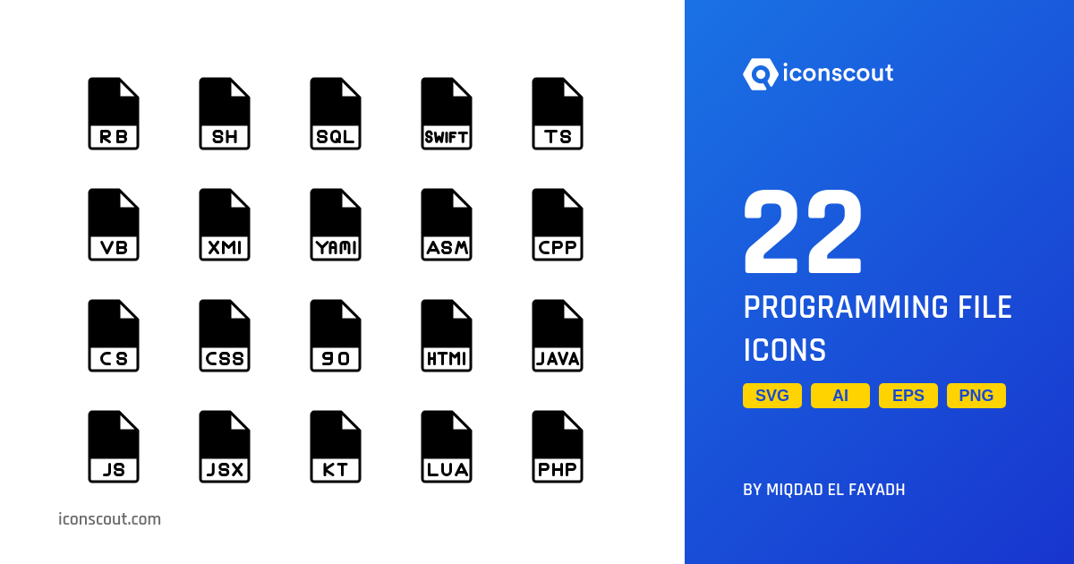 Programming File Icon Pack - 22 Free Download Files & Folders Icons ...
