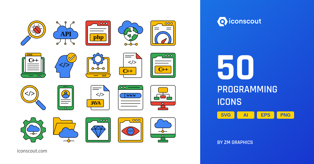 Programming Icon Pack - 50 Free Download Seo & Web Icons | IconScout