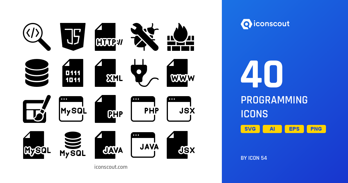 Programming Icon Pack - 40 Free Download Design & Development Icons ...