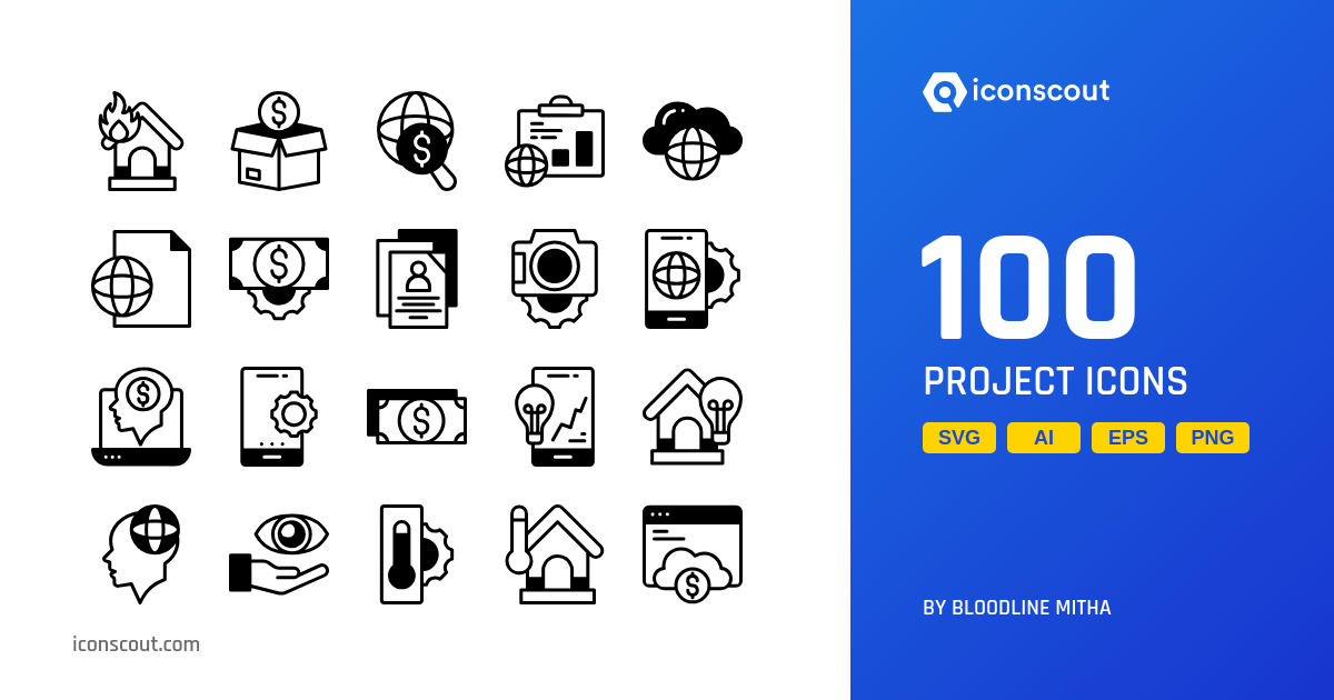 Project Icon Pack - 100 Business Dual Tone Icons | IconScout