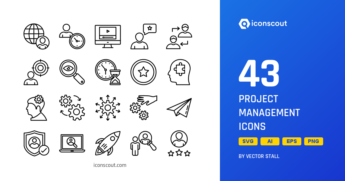 Download Project Management Icon pack Available in SVG, PNG & Icon Fonts
