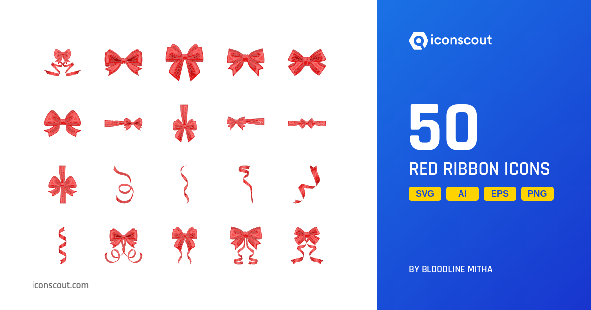 Red Ribbon Sticker Icon Pack - 50 Free Download Miscellaneous Sticker ...