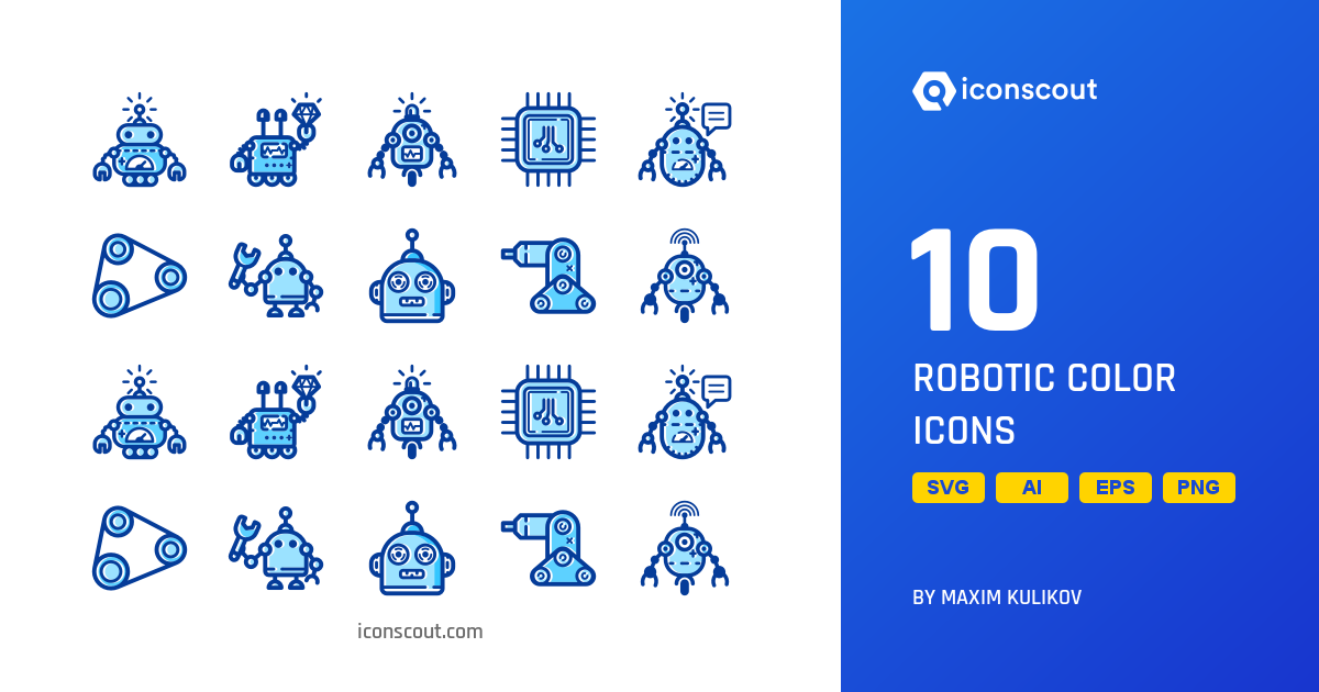 Robotic Color Icon Pack - 10 Free Download Science & Technology Icons ...