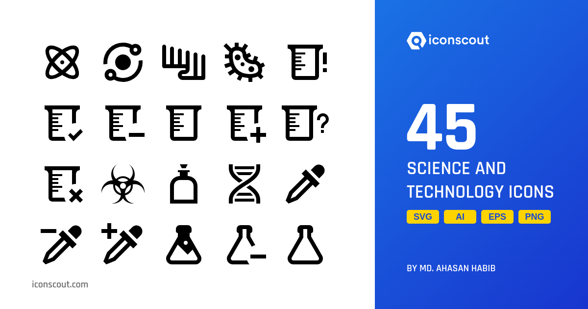 Science And Technology Icon Pack 45 Free Download Science And Technology Icons Iconscout