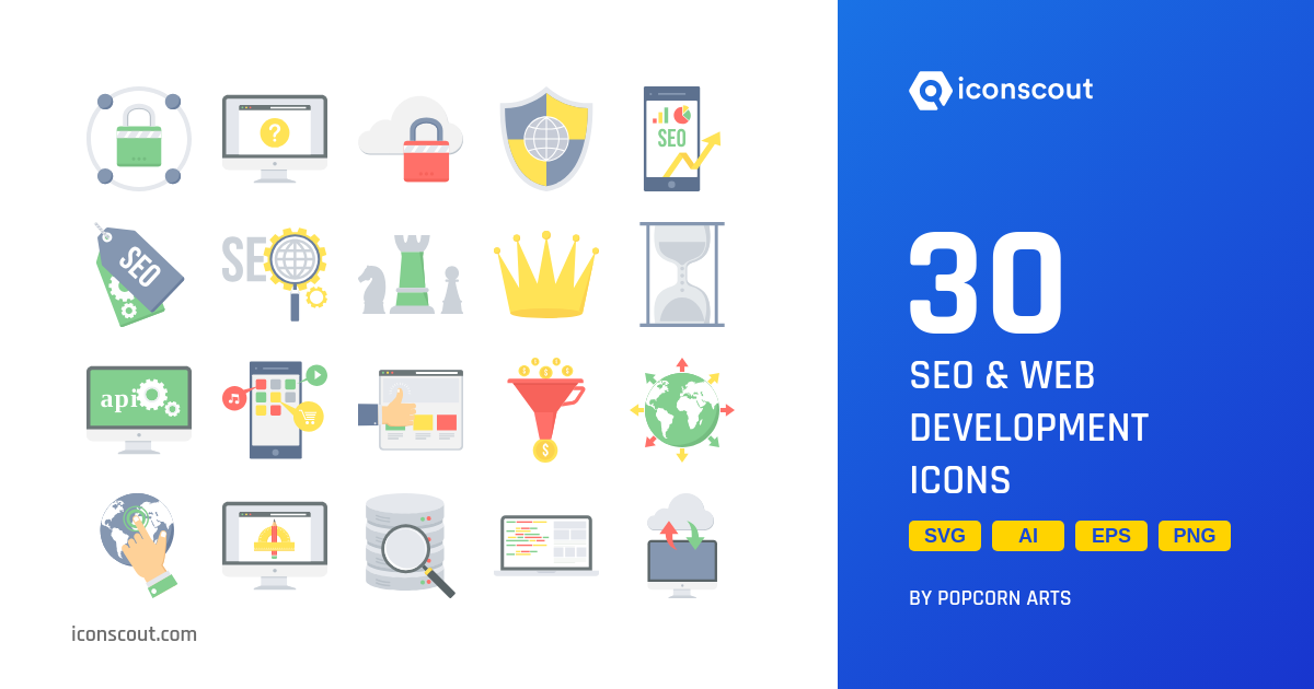 Download Seo & Web Development Icon pack Available in SVG, PNG & Icon Fonts