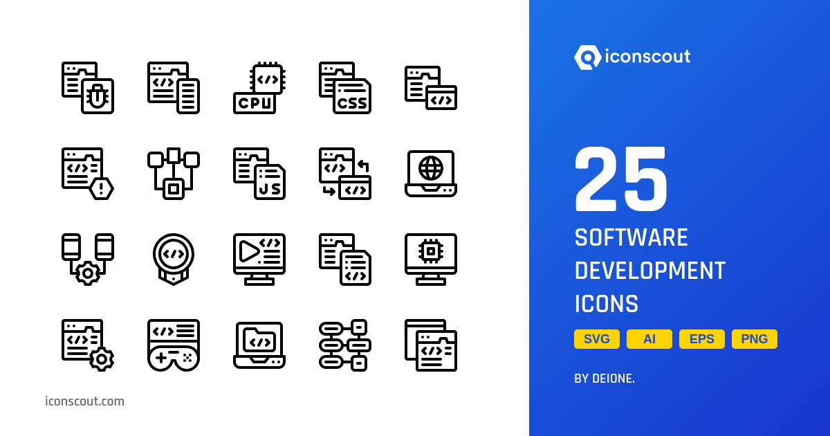 Software Development Icon Pack - 25 Free Download Miscellaneous Icons ...