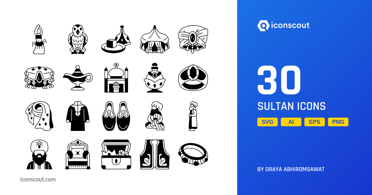 Sultan Icon Pack - 30 Free Download Miscellaneous Icons | IconScout
