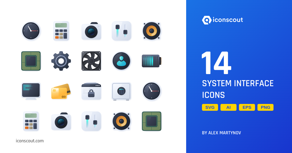 System Interface Icon Pack - 14 Free Download User Interface Icons ...