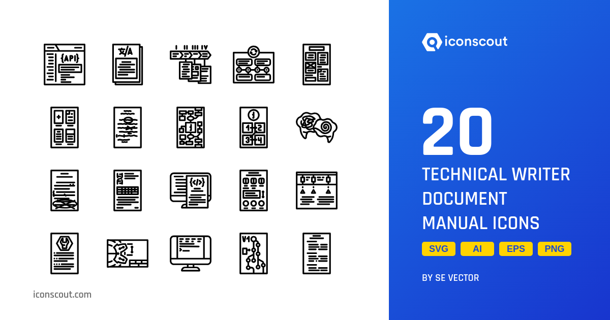 Technical Writer Document Manual Icon Pack - 20 Line Seo & Web Icons ... Technical Writer Document Manual Icon Pack - 20 Line Seo & Web Icons ...