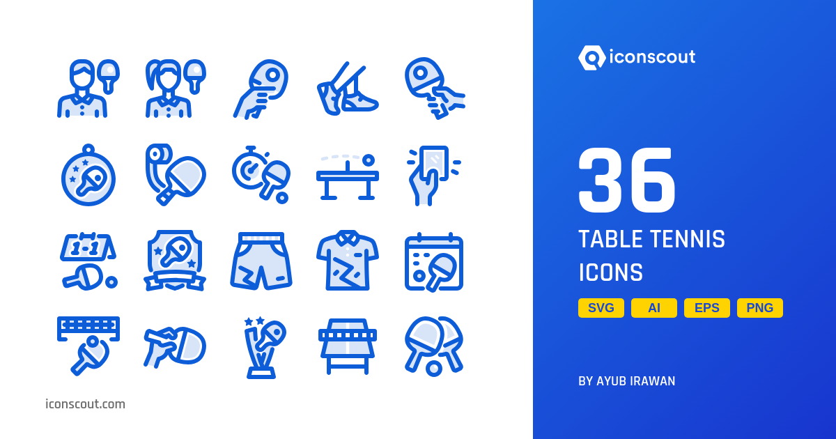 Obtén el paquete de Tenis De Mesa Icon con 36 recursos gratis de Juegos Deportivos Icons | IconScout