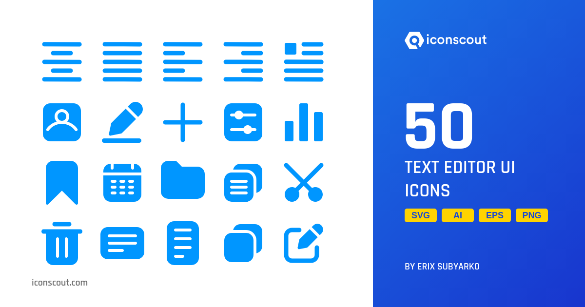 Text Editor UI Icon Pack - 50 Free Download User Interface Icons | IconScout