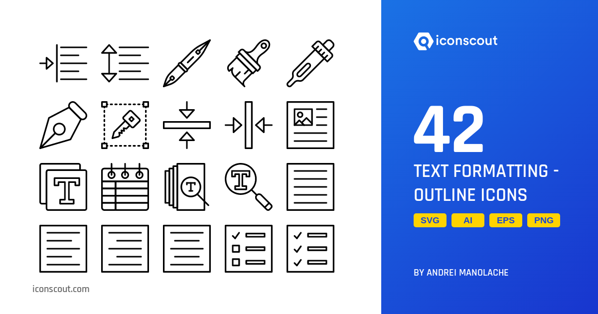 Download Text Formatting Icon pack Available in SVG, PNG & Icon Fonts