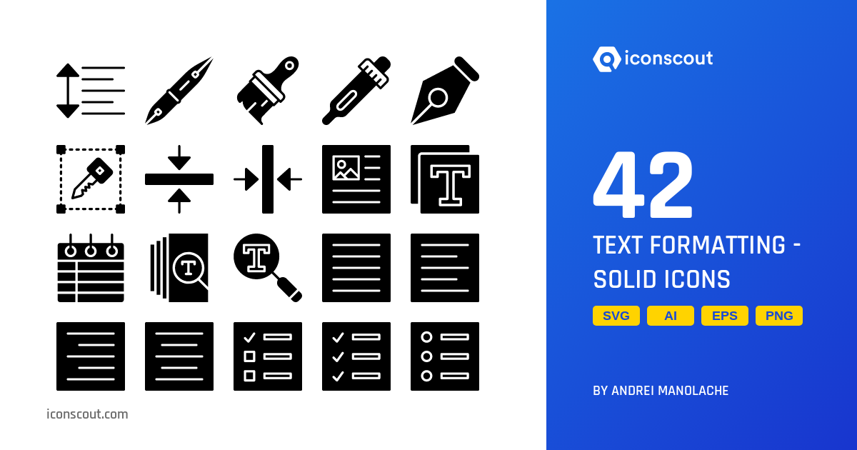 Text Formatting Icon Pack - 42 Free Download Design & Development Icons ...