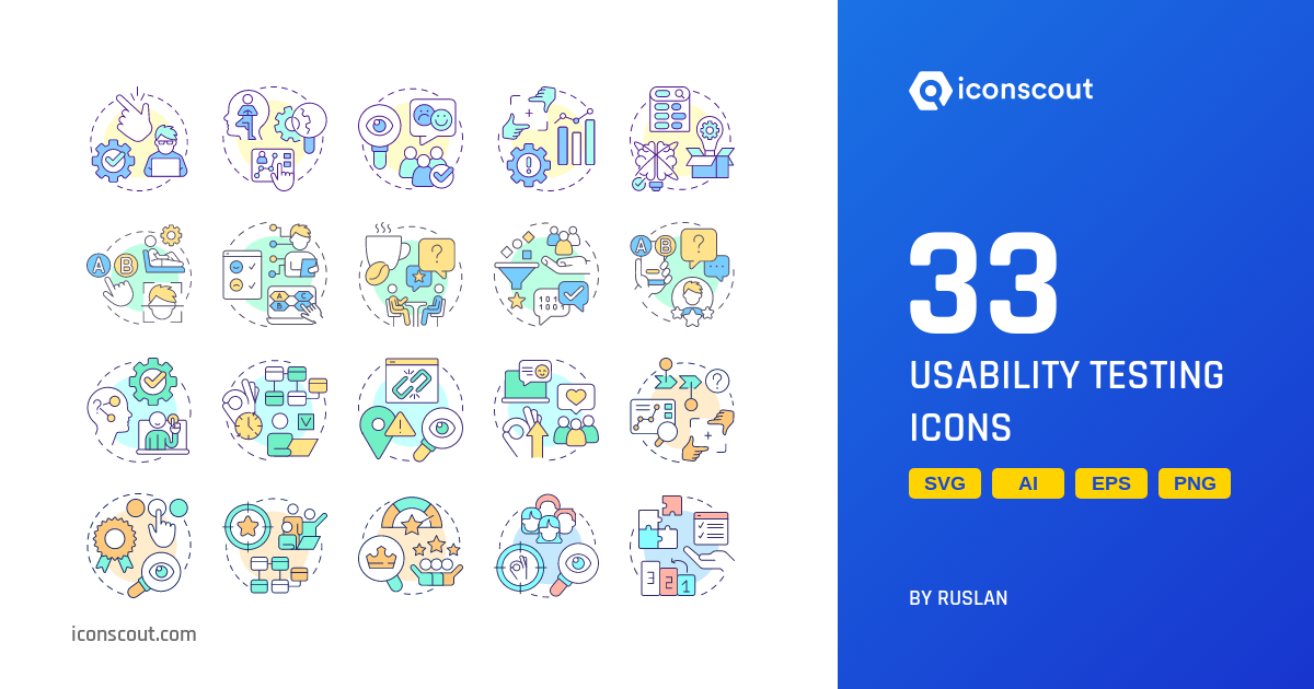 Usability Testing Icon Pack - 33 Free Download Miscellaneous Icons ...