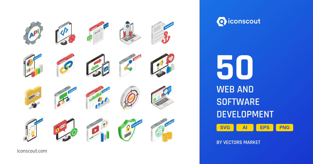 Web And Software Development Icon Pack - 50 Free Download Seo & Web ...