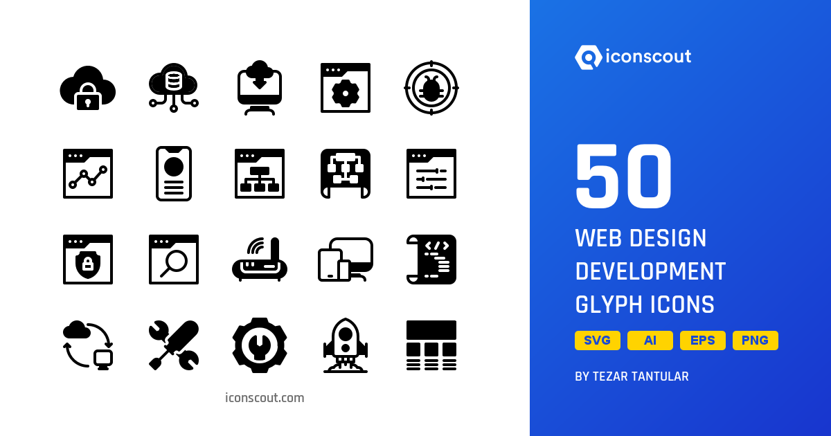 Download Web Design Development Glyph Icon pack Available in SVG, PNG ...