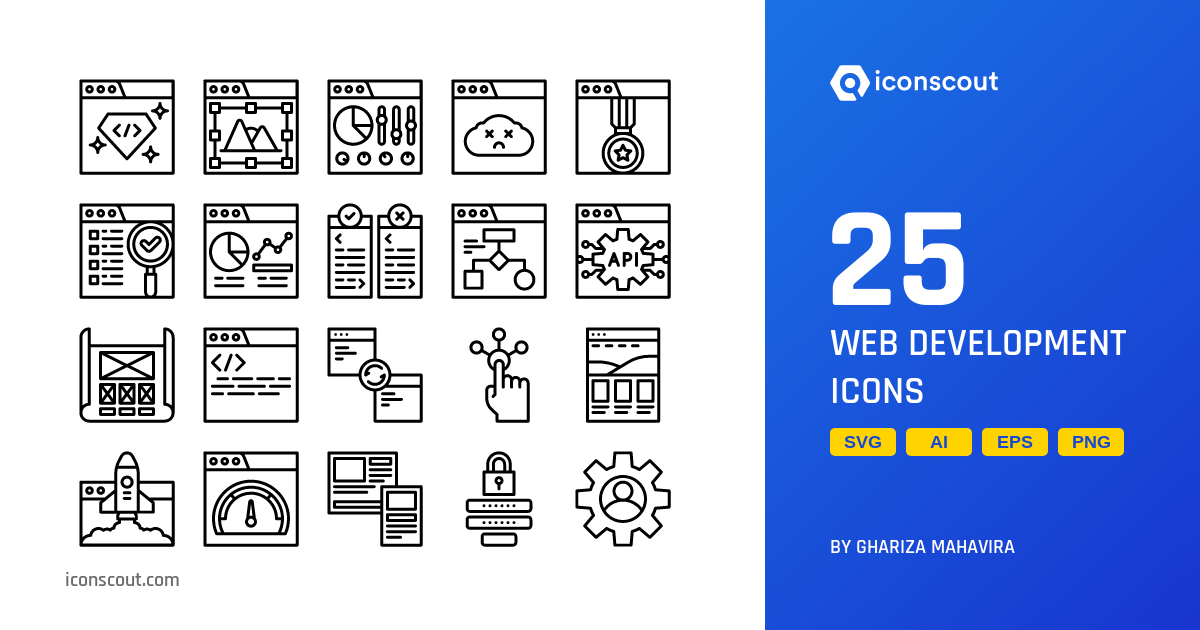 Download Web Development Icon pack Available in SVG, PNG & Icon fonts