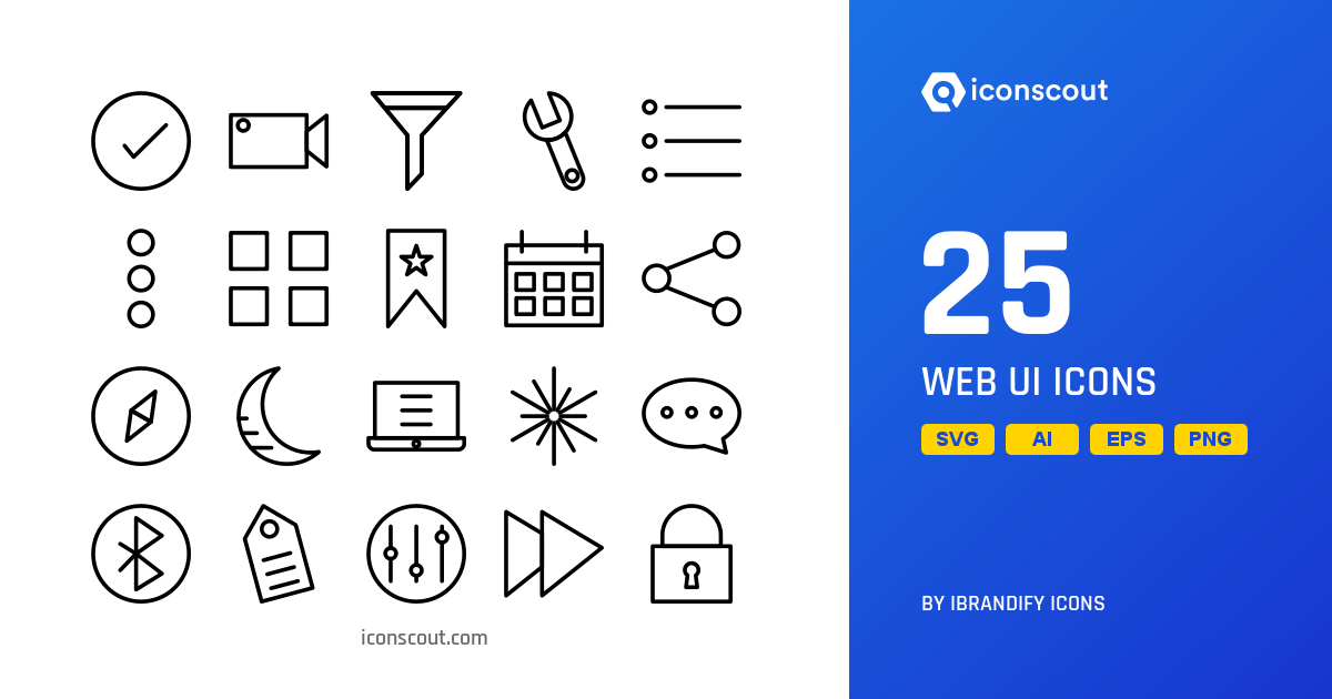 Download Web UI Icon pack Available in SVG, PNG & Icon Fonts