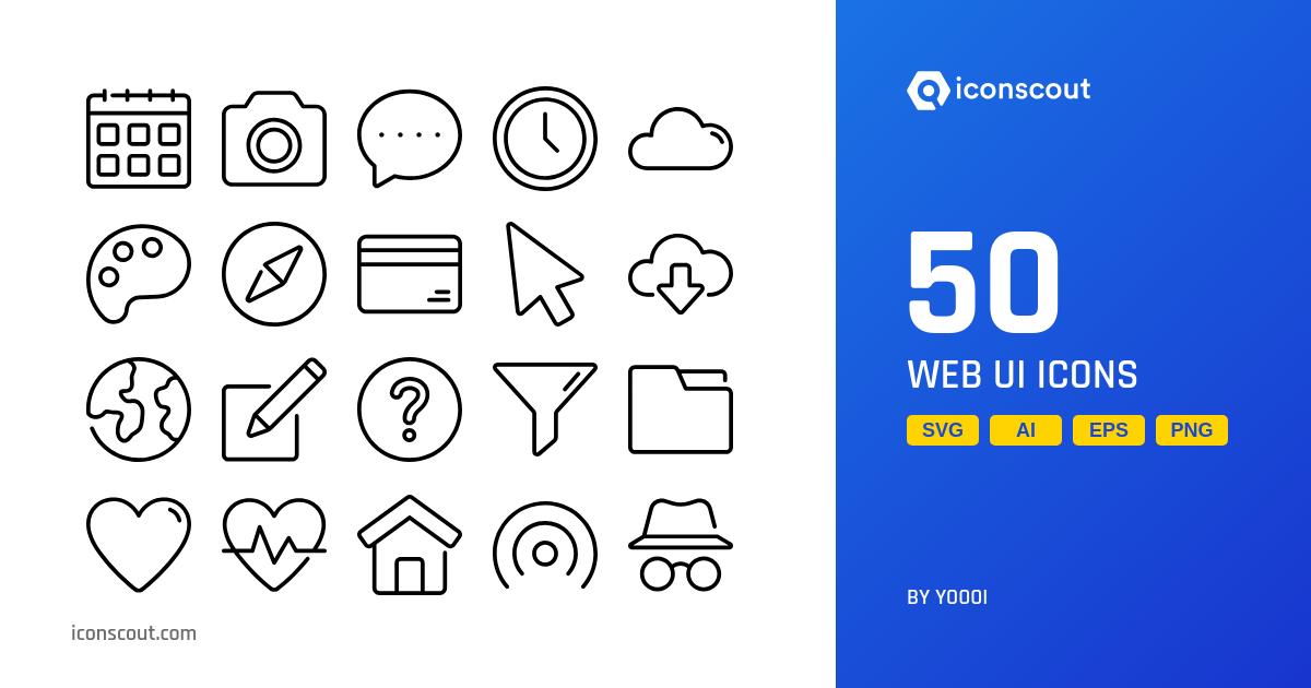 Download Web UI Icon pack Available in SVG, PNG & Icon Fonts