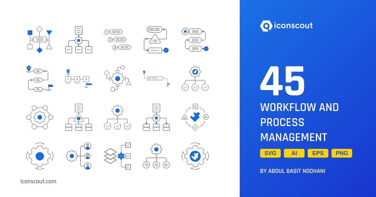 Workflow And Process Management Icon Pack - 45 Free Download Business Icons | IconScout