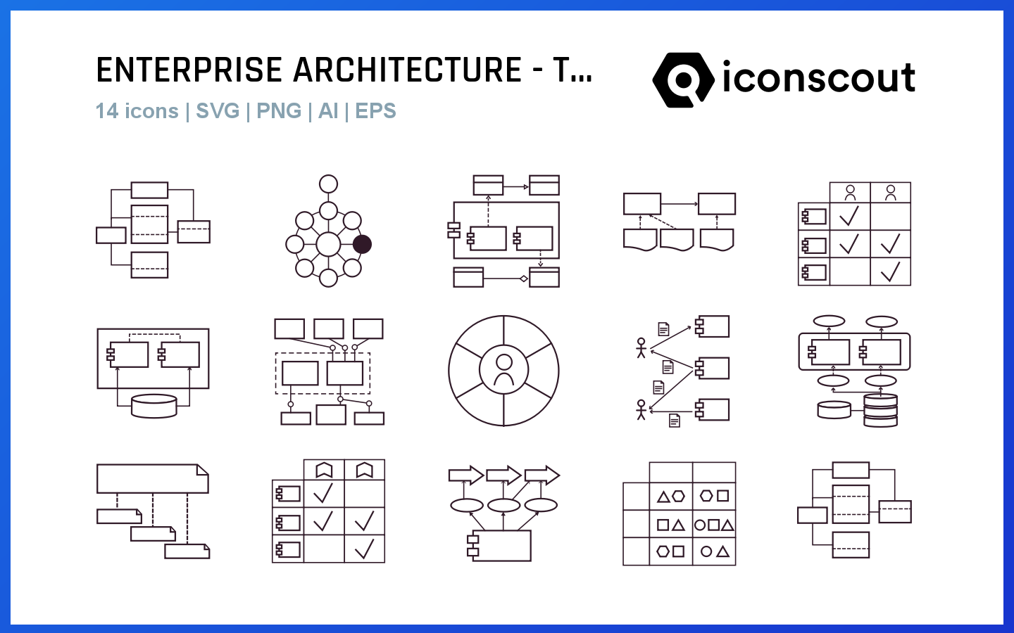 Enterprise Architecture Togaf Icons By Alla Cheers Ph